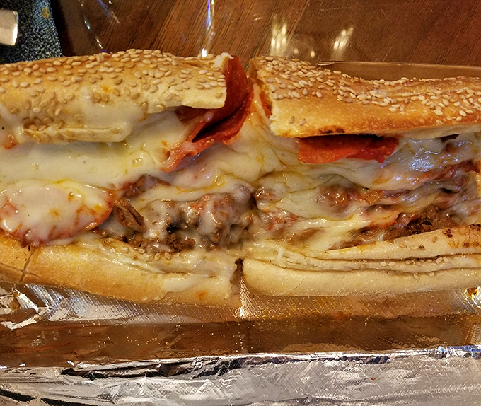 The pizza steak &ndash; Philadelphia's answer to "Why choose between two perfect foods?" A beautiful marriage of Italian traditions.