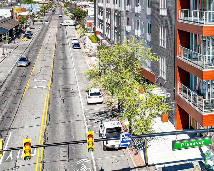 Not Ferndale's streets, but this urban view captures the same blend of accessibility and walkability that makes small towns special.
