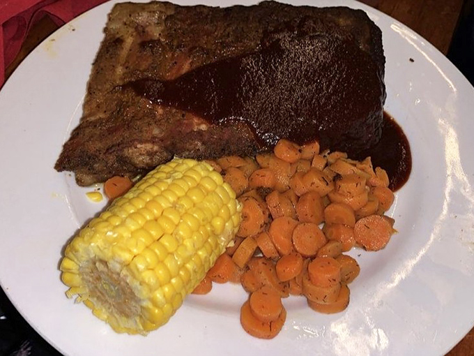 Fall-off-the-bone pork ribs that have clearly been on speaking terms with smoke and spice for hours. Comfort food that demands both hands.