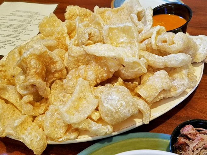 These aren't your gas station pork rinds. These cloudlike crisps shatter with a satisfying crunch that might just make you forget potato chips ever existed.
