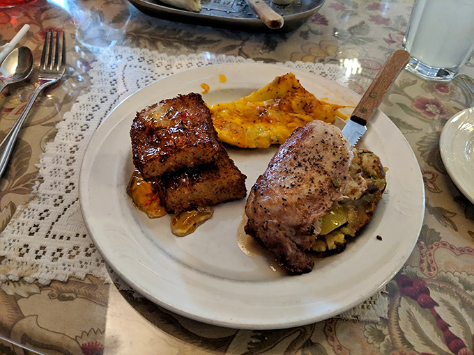 Southern hospitality on a plate &ndash; where stuffed chicken, pork tenderloin, and corn pudding come together like the world's most delicious family reunion.