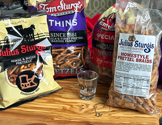 The pretzel family portrait: from Horse & Buggy to Homestyle Braids, each package contains a piece of twisted history ready for your pantry.