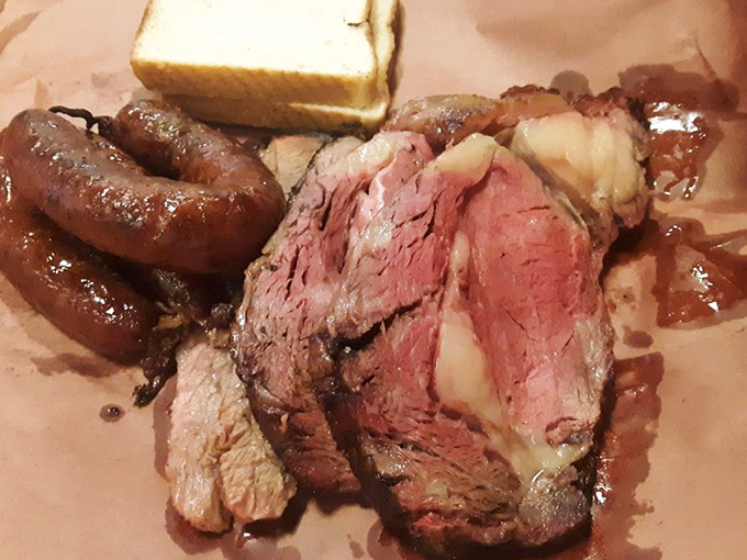 Prime rib so perfectly pink, it looks like it was painted by someone who really understands meat.