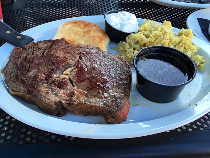 Prime rib that makes vegetarians question their life choices. This isn't just meat—it's a carnivore's dream rendered in perfect medium-rare reality.
