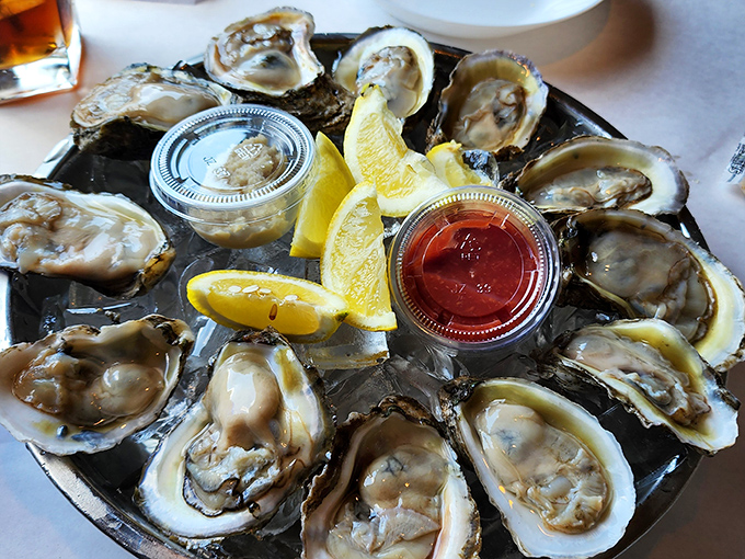 Fresh oysters on the half shell&mdash;nature's perfect appetizer, requiring nothing more than a squeeze of lemon and a moment of appreciation.