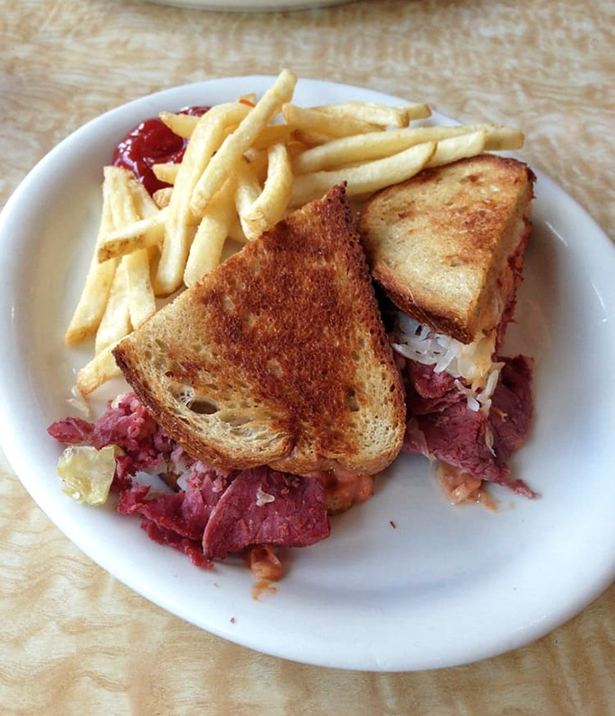 That Reuben's piled higher than your expectations, with corned beef that melts like butter on your tongue.