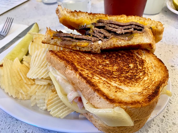 Roast beef that doesn't need a fancy introduction. When cheese meets meat on perfectly toasted bread, conversation stops and appreciation begins.