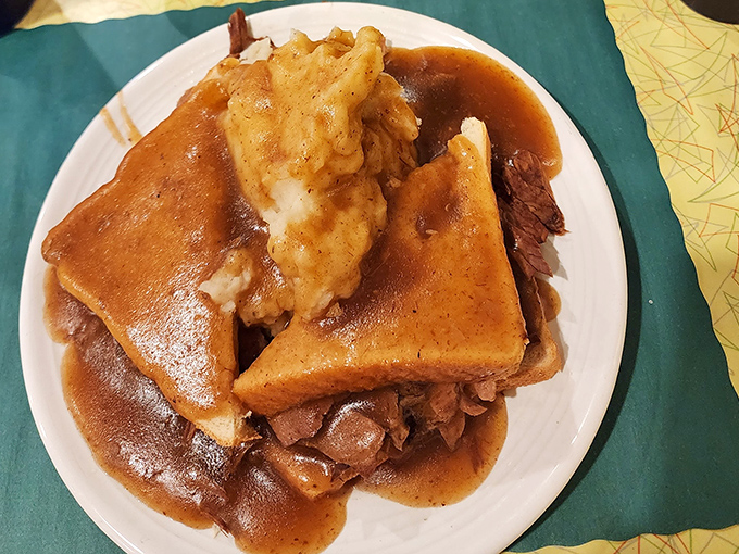 A hot roast beef sandwich that doesn't mess around &ndash; tender meat and gravy soaking into Texas toast creates the kind of delicious mess worth every napkin.