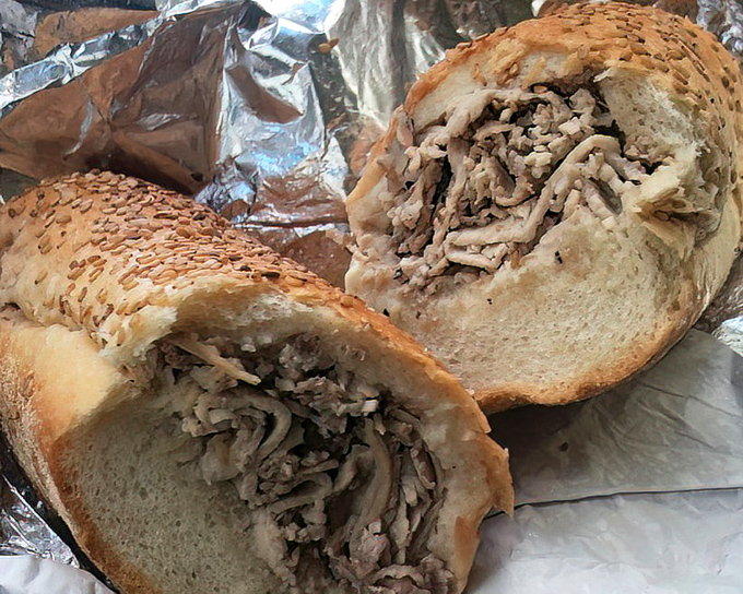 The roast pork sandwich that launched a thousand road trips&mdash;thinly sliced, perfectly seasoned, and ready for its close-up on any respectable food bucket list.