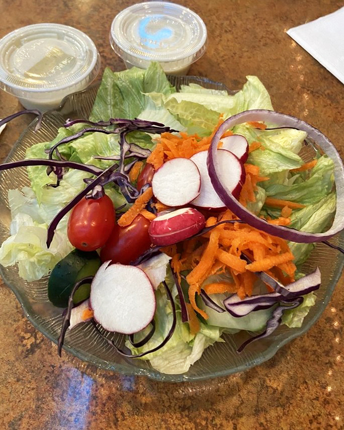 Garden-fresh ingredients arranged with artistic precision&mdash;this salad proves vegetables can be both virtuous and vibrant in equal measure.