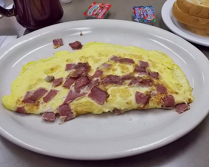 This omelet doesn't just contain meat&mdash;it celebrates it. The kind of breakfast that makes you cancel lunch plans and consider a mid-morning nap. 