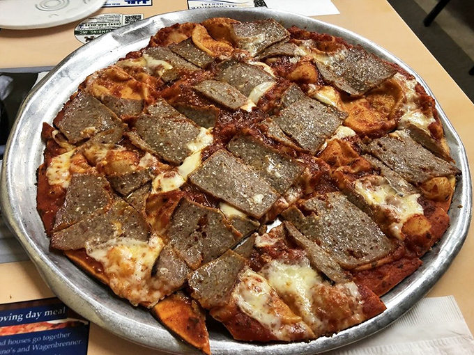 Sausage squares of joy that make you question why anyone would ever fold a pizza slice when these perfect little packages exist.