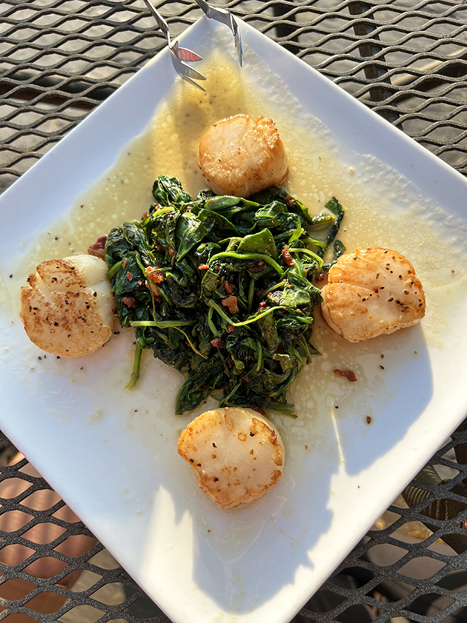 Scallops and spinach playing the culinary equivalent of Fred Astaire and Ginger Rogers &ndash; elegant, timeless, and perfectly in step.