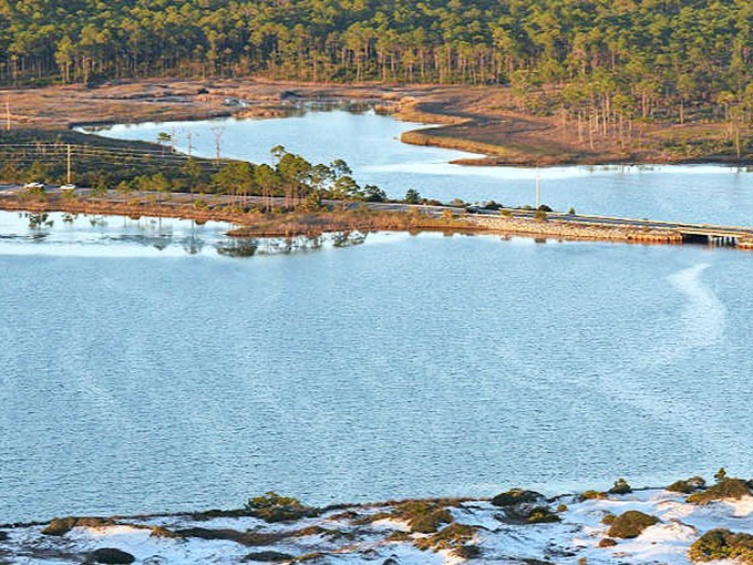 Mother Nature showing off again with her watercolor palette. These coastal dune lakes create a stunning contrast against the surrounding pine forests.