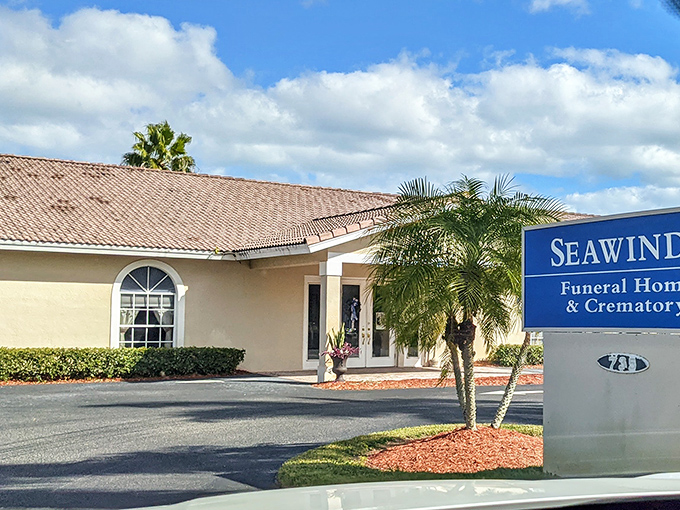 Even in matters of farewell, Sebastian maintains its serene character &ndash; palm-framed buildings under impossibly blue skies offering comfort when it's needed most.