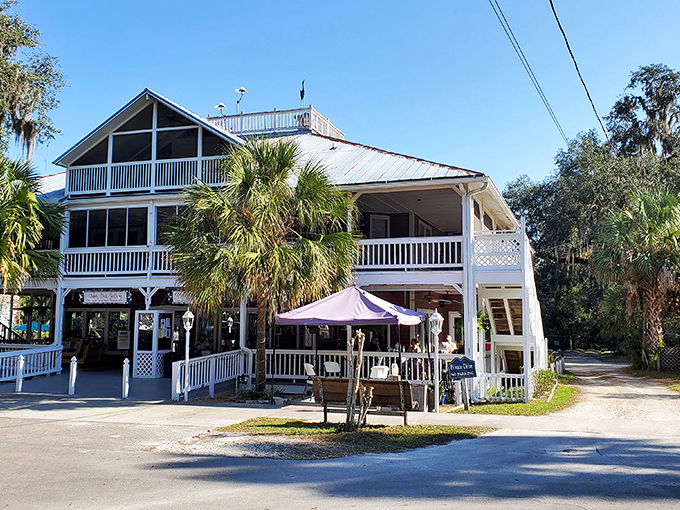 The Shady Oak Gallery brings a touch of coastal charm inland, with wraparound porches perfect for sweet tea sipping and people watching.