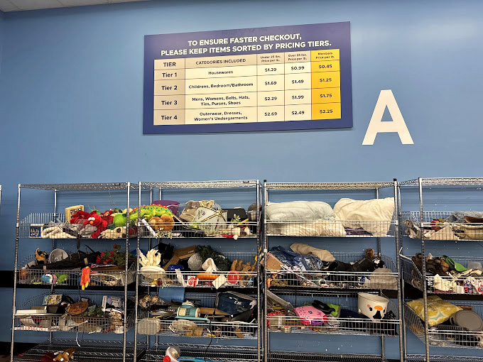 Metal shelves stacked with possibility&mdash;each item patiently waiting for the right person to recognize its potential.