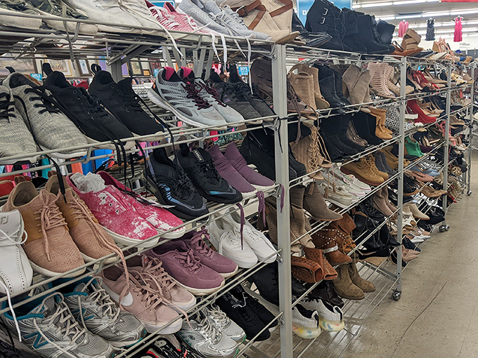 Shoe lovers unite! Like a Cinderella story for the budget-conscious, your perfect fit awaits somewhere in this footwear wonderland.
