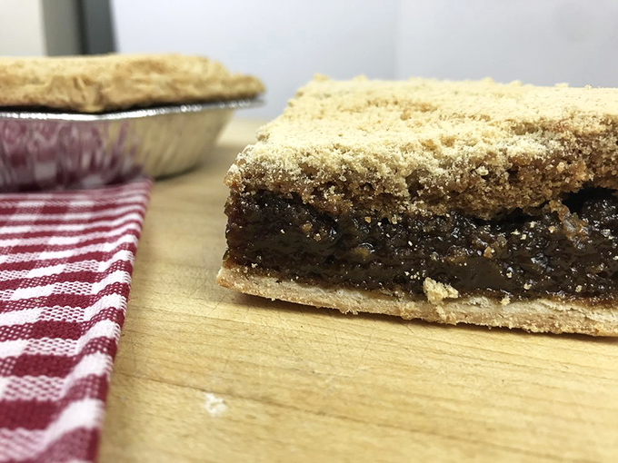 Shoofly pie&mdash;Pennsylvania's answer to the question "What does heaven taste like?" Dark, rich filling with that perfect crumb topping.
