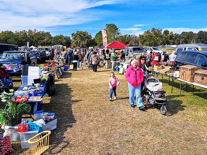 Family day at the flea! Multi-generational treasure hunting creates memories that last longer than anything you might find on those tables.
