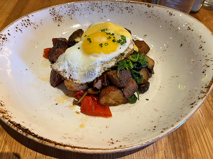 Short rib hash that makes regular breakfast look like it needs to try harder.