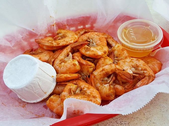 Peel-and-eat shrimp that snap with freshness, served unpretentiously in a basket. The accompanying sauce is merely a suggestion&mdash;these need nothing more.