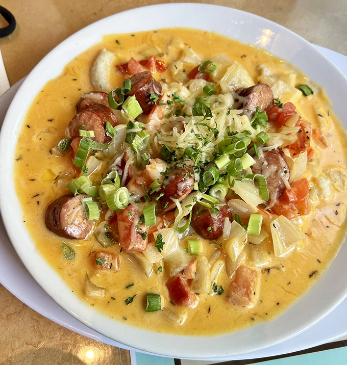 Creamy shrimp and grits create a symphony of Southern flavors that'll make you question every breakfast choice before.