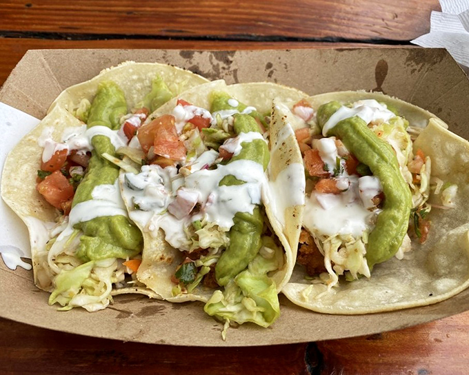 Soft tortillas embrace ocean bounty &ndash; these shrimp tacos transform simple ingredients into coastal magic worth celebrating.