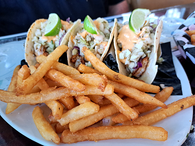 These fish tacos aren't just lunch&mdash;they're a vacation on a plate, complete with a passport stamp of fresh lime.