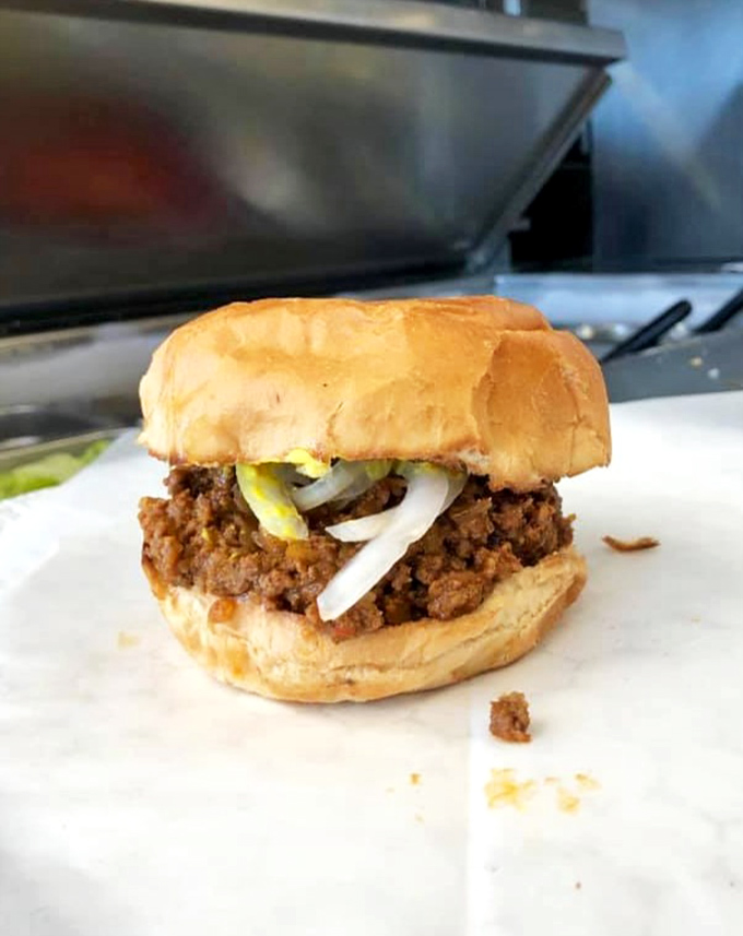 The Sloppy Joe at Swensons isn't just messy&mdash;it's a beautiful chaos of seasoned beef and tangy sauce that demands both napkins and respect.