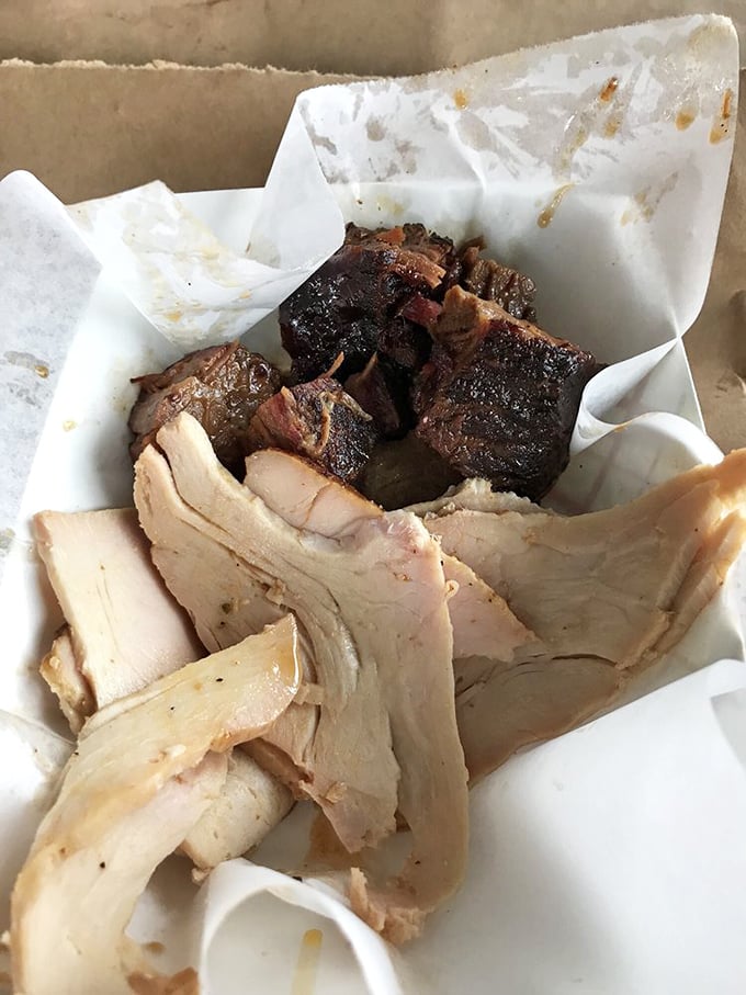 Smoked turkey that defies the "dry poultry" stereotype – proof that with enough skill and smoke, even the humble bird soars.