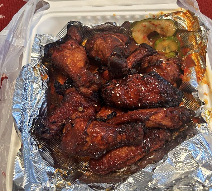 These wings aren't just smoked, they're transformed. The glistening glaze hints at the sweet-spicy flavor bomb waiting inside.