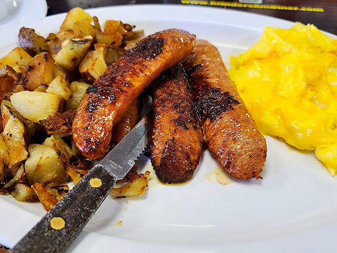 Sausage links with the kind of char that whispers, "Someone back there knows exactly what they're doing." Breakfast perfection!