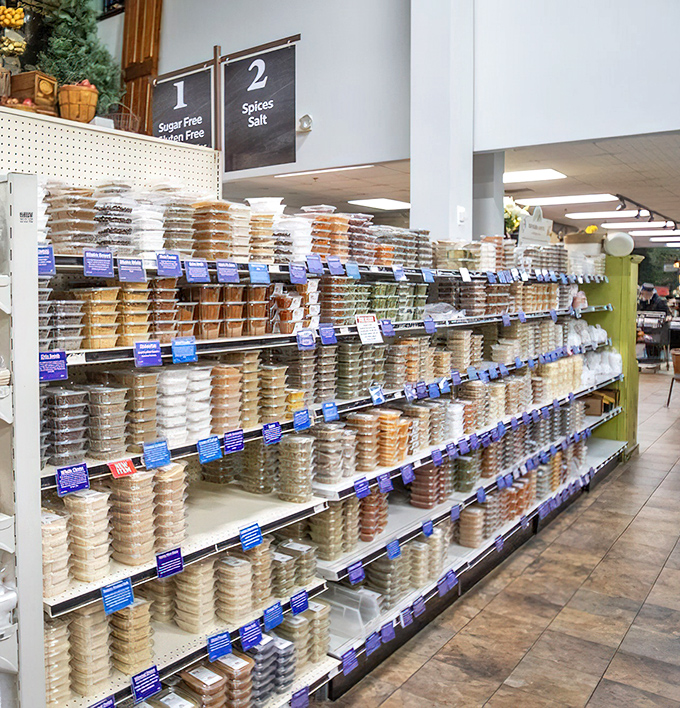 Aisle after aisle of spices and baking ingredients, organized with the precision of a NASA launch and twice as exciting.