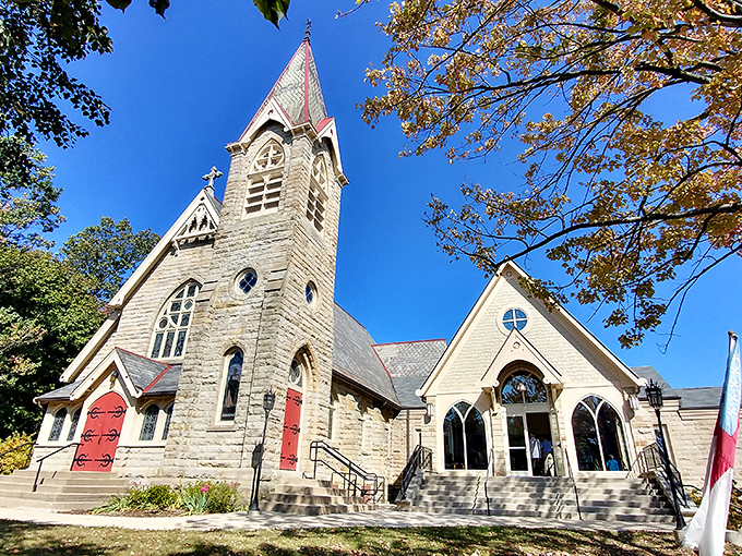 St. Paul's Episcopal Church could double as a movie set for a quaint wedding scene. Those stone walls have heard countless prayers and promises.