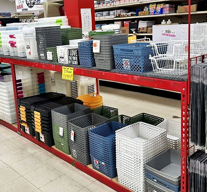 Organization nirvana awaits with these colorful storage bins&mdash;Marie Kondo would approve of both the tidiness and the price tags.
