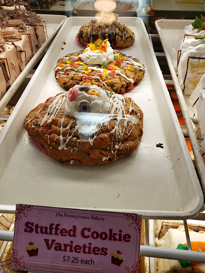 Stuffed cookies the size of small planets, because regular cookies are for quitters.