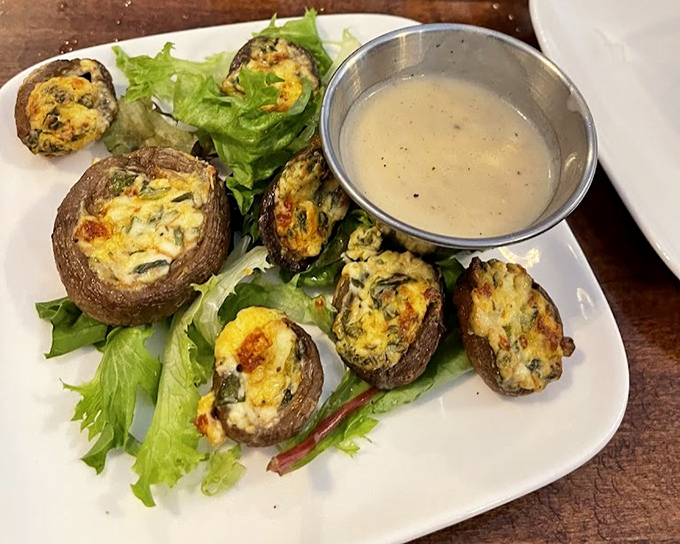 These stuffed mushrooms aren't playing supporting roles – they're scene-stealers packed with enough flavor to deserve their own spinoff series.