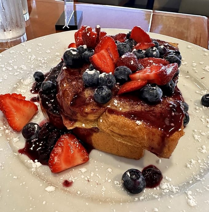 French toast that's dressed for success! Berries and cream transform ordinary bread into a breakfast celebration that's worth setting your alarm for.