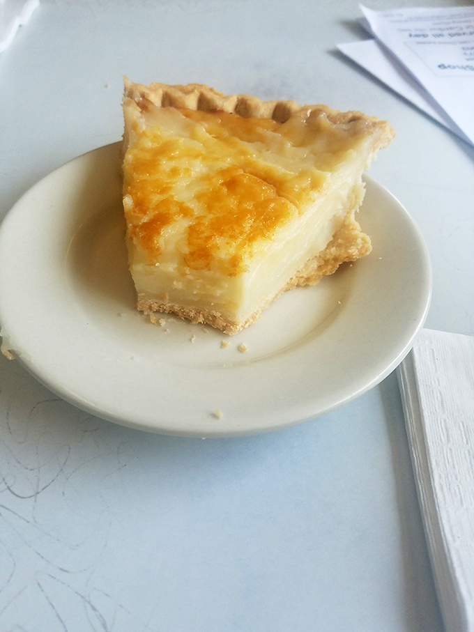 Sugar cream pie that would make your grandmother both proud and jealous. The caramelized top gives way to silky custard that's worth every calorie.