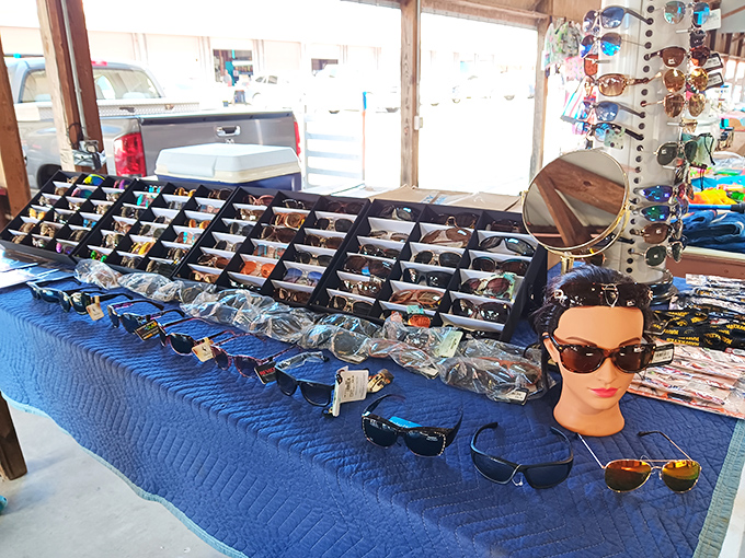Sunglasses as far as the eye can see&mdash;which is pretty far when you're not squinting! Finding your perfect pair is like dating: try on twenty until one feels right.