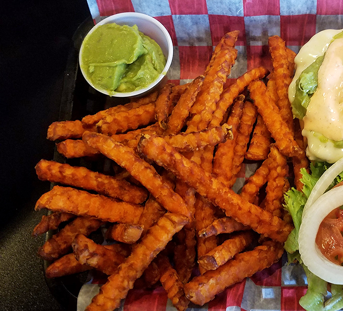 Sweet potato fries with a side of guacamole&mdash;the unexpected duo that makes you question why you ever ate them separately.