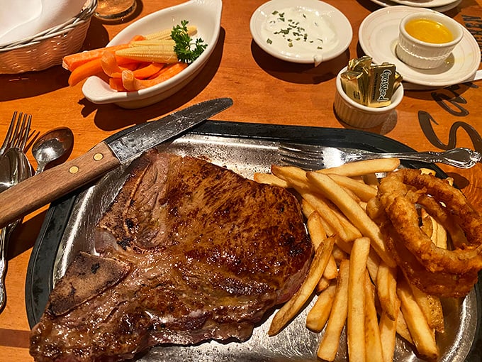This T-bone doesn't just satisfy hunger&mdash;it conquers it. Served on a hot plate that keeps sizzling until the very last bite, with fries that don't play second fiddle.