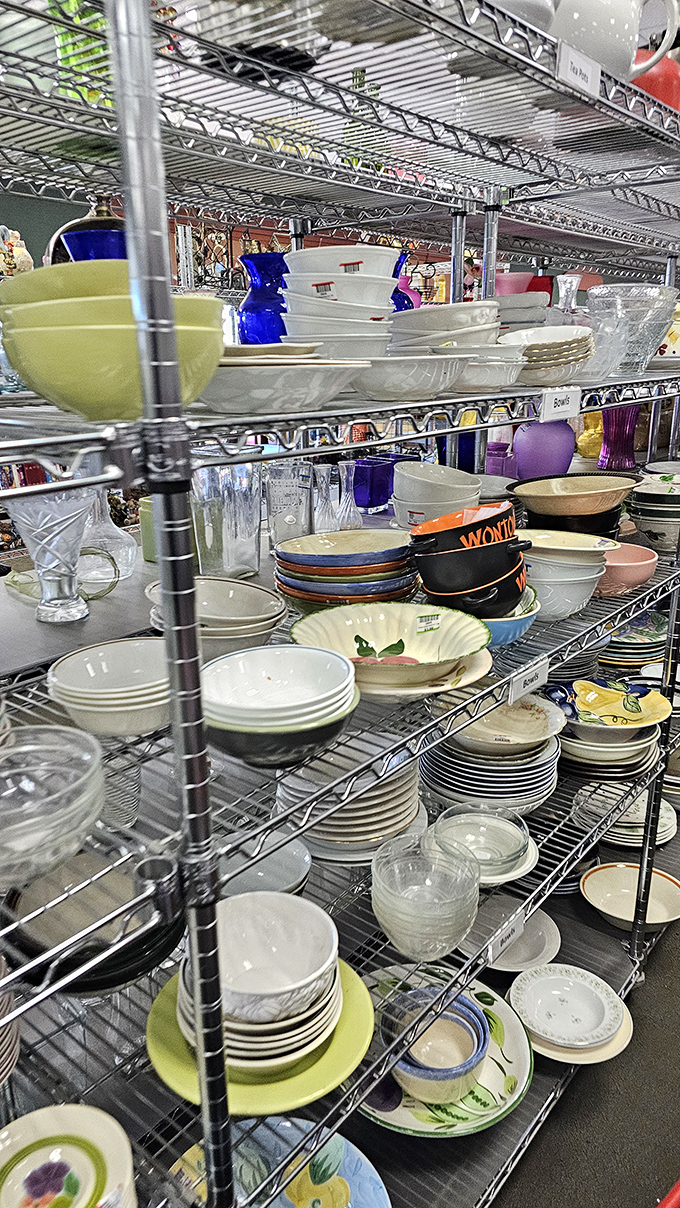 Dish paradise where vintage Pyrex meets everyday plates. The perfect place to replace that bowl your cousin "accidentally" dropped at Thanksgiving three years ago.