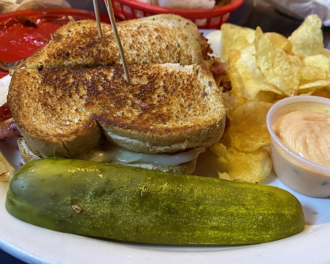 This grilled sandwich isn't just lunch &ndash; it's architecture. The perfectly toasted bread creates the ideal foundation for what lies within.