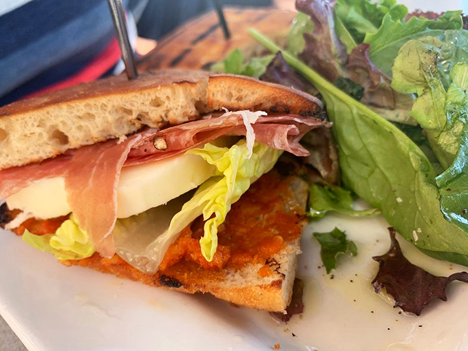 The Italian sandwich that launched a thousand road trips &ndash; prosciutto, cheese, and fresh greens on bread that crackles with each bite.