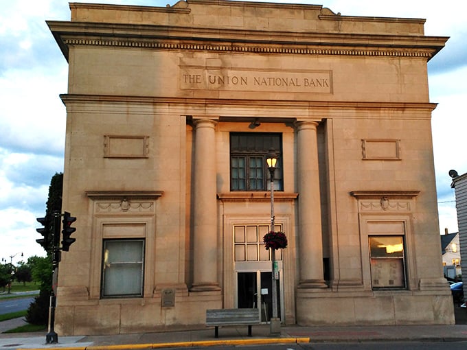 The Union National Bank building stands as a testament to when financial institutions were built to inspire confidence rather than suspicion.