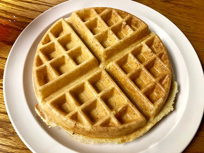The perfect waffle doesn't exi&mdash; Oh wait, here it is: golden-brown squares creating the ideal landscape of crispy peaks and butter-catching valleys.