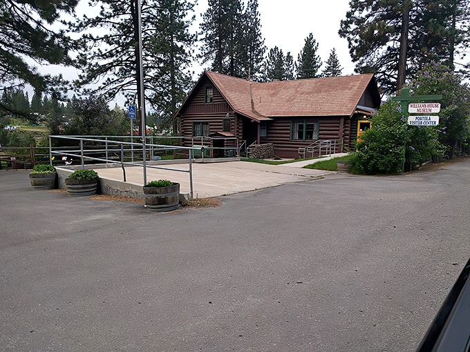 This rustic log cabin embodies Portola's mountain heritage&mdash;where pine-scented air comes standard with every property.