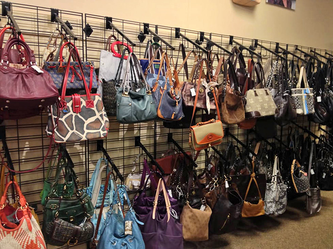 Handbag heaven isn't some mythical retail afterlife&mdash;it's right here on this wall where designer dreams come at pinch-me prices.